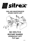 Sitrex RT 5200 & RT 5200-H Rotary Tedder Operator's Manual | Manualzz