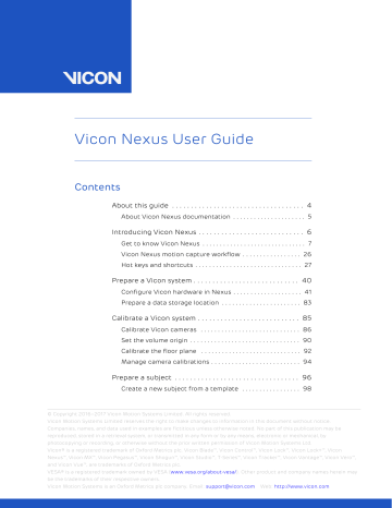 Vicon Nexus User Guide | Manualzz