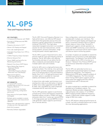Symmetricom XL GPS Datasheet | Manualzz