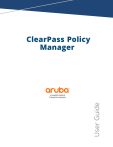 Aruba ClearPass Policy Manager User Guide | Manualzz