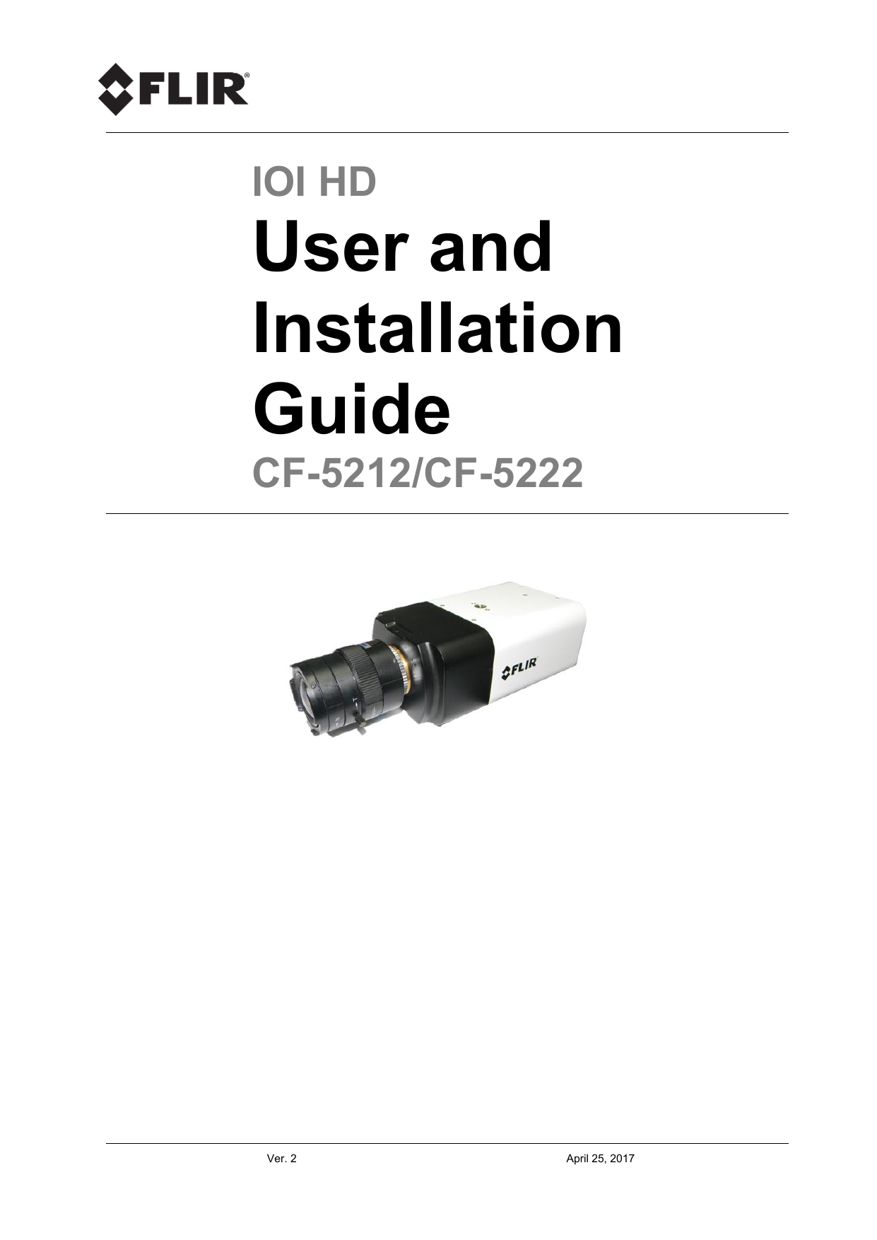 FLIR ioi HD Fixed Cameras Installation Guide | Manualzz