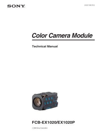 Sony EX1020, EX1020P Technical Manual | Manualzz