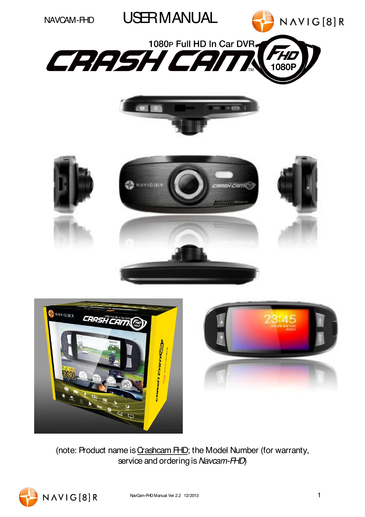 Navig8r NAVCAM-FHD User manual | Manualzz