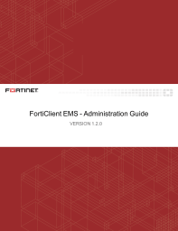 Fortinet FortiClient EMS - Administrator's Guide