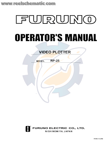 FURUNO Video Plotter RP 25 Operator's Manual | Manualzz