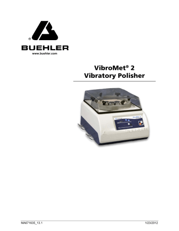 Buehler 67-1635-160, 67-1635-250, Vibromet 2 Manual | Manualzz