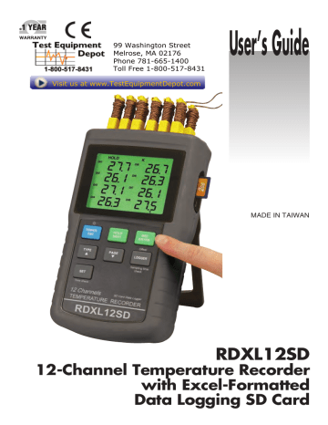 Omega RDXL12SD User Manual | Manualzz