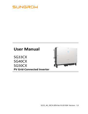 Sungrow SG33CX, SG40CX, SG50CX User Manual | Manualzz