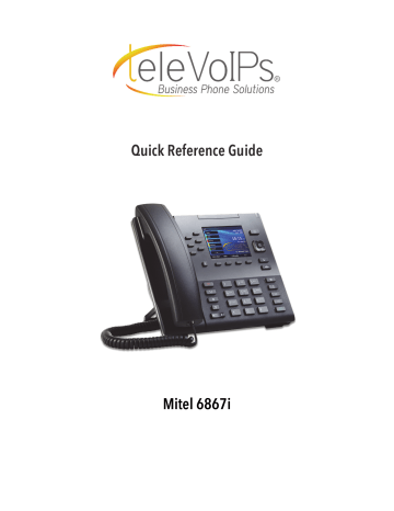Mitel 6867i Premium Quick Reference Manual | Manualzz