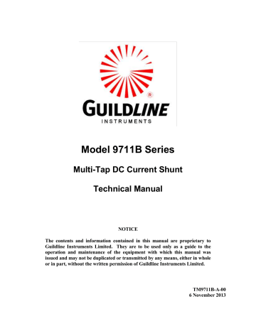 Guildline 9711B Series Technical Manual | Manualzz