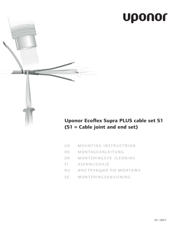 Uponor Ecoflex Supra PLUS cable set S1 Mounting Instruction | Manualzz