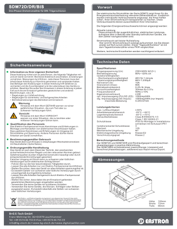 Eastron SDM72D Anleitung | Manualzz