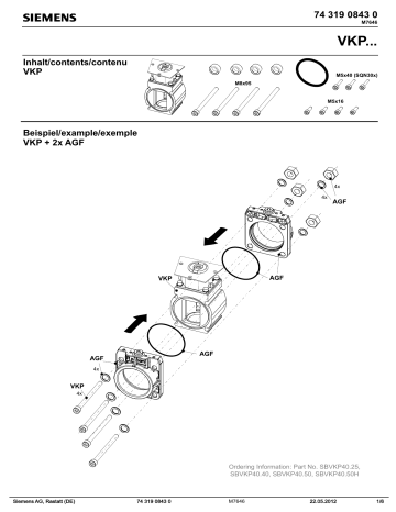 Siemens VKP Serie Montageanleitung | Manualzz