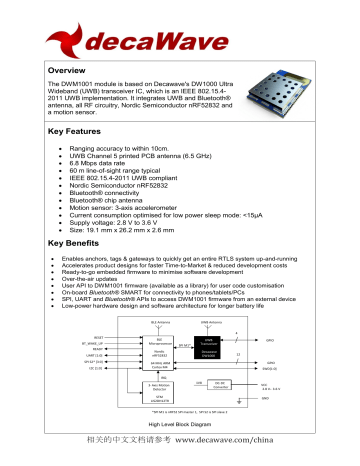 decaWave DWM1001 Datasheet | Manualzz