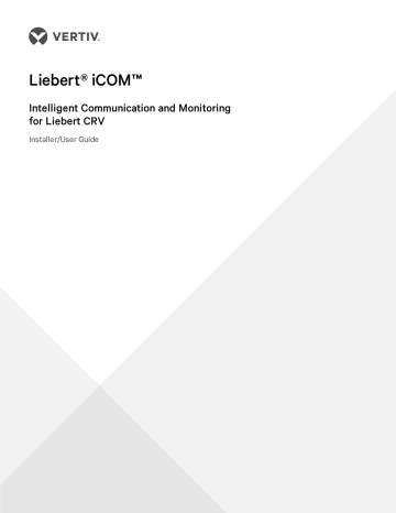 Vertiv Liebert iCOM Installer/User Manual | Manualzz