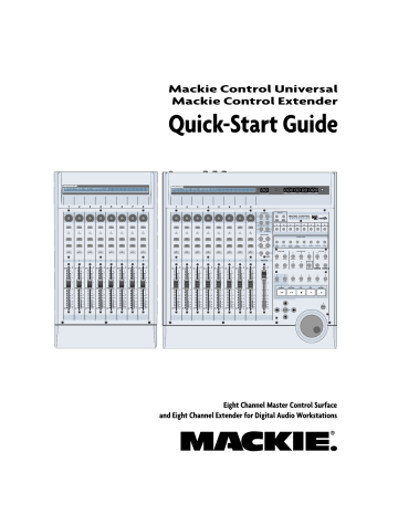 Mackie Control Universal/Control Extender Quick Start Manual | Manualzz