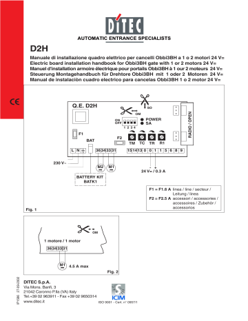 DITEC D2H Manual | Manualzz