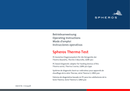 Spheros Thermo Test - Operating instructions, Installation instructions