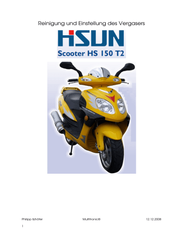 Hisun HS 150 T2 Reinigung Und Einstellung Des Vergasers | Manualzz