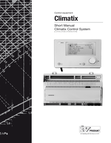 Siemens Climatix Series Short Manual | Manualzz