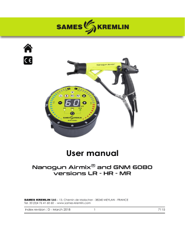SAMES KREMLIN GNM 6080, Nanogun Airmix User Manual | Manualzz