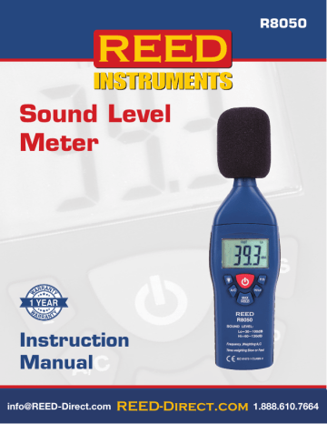 Reed Instruments R8050 Instruction Manual | Manualzz