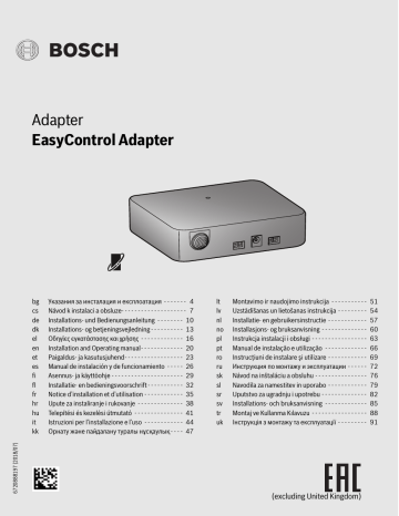 Bosch EasyControl Operating Manual | Manualzz