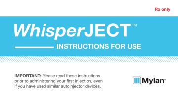 MYLAN WhisperJECT Instructions For Use Manual | Manualzz