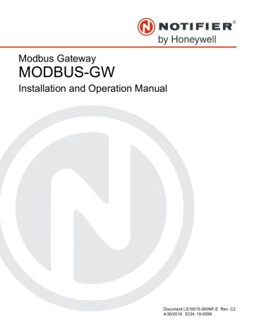 Honeywell Notifier MODBUS-GW Installation And Operation Manual | Manualzz