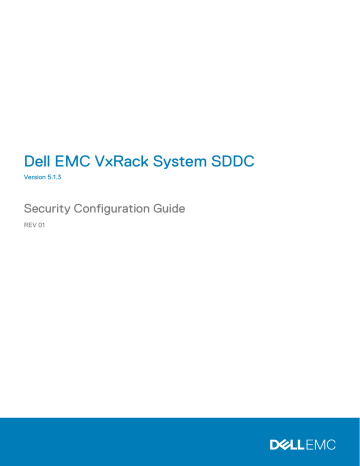 Dell EMC VxRack System SDDC Security Configuration Manual | Manualzz