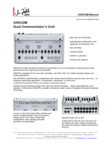 Zahl AIRCOM Manual | Manualzz