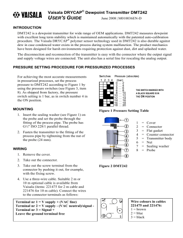 Vaisala Drycap DMT242 User Manual | Manualzz