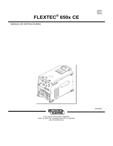Lincoln Electric FLEXTEC 650x CE Manual de usuario | Manualzz