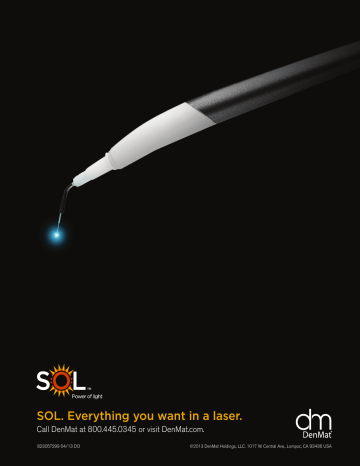 DenMat SOL Instructions For Use Manual | Manualzz
