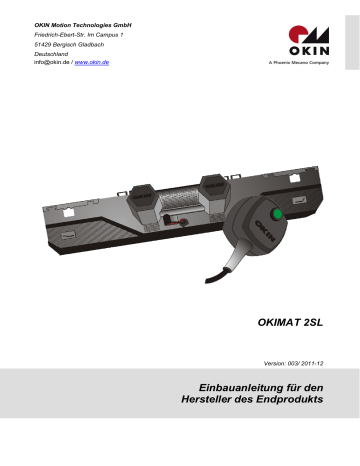 Phoenix Mecano Okin Okimat 2SL Einbauanleitung Für Den Hersteller Des ...