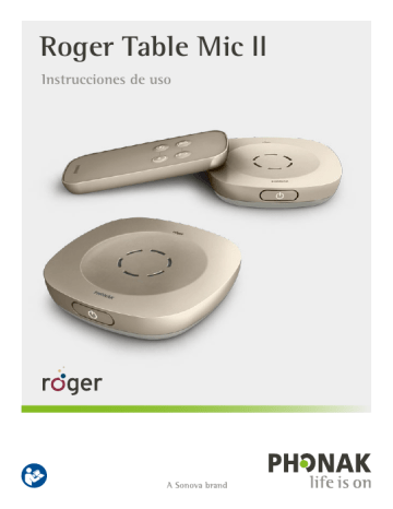 Phonak Roger Table Mic II Instrucciones de operación | Manualzz