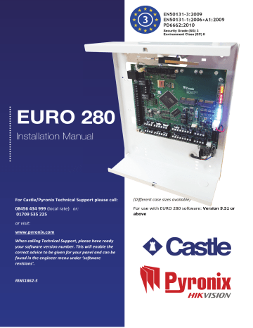 HIKVISION Castle/Pyronix Euro 280 Installation Manual | Manualzz