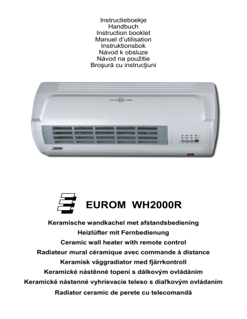 Eurom Wall heater WH2000R Manuel du propriétaire | Manualzz
