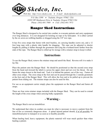 SKEDCO Ranger Sked Instructions | Manualzz