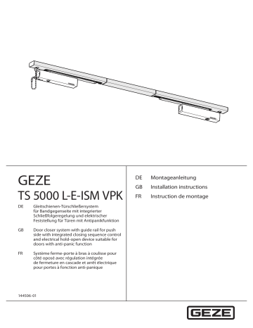 GEZE TS 5000 L-E-ISM VPK Installation instructions | Manualzz