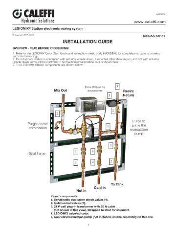 CALEFFI LEGIOMIX 6000AS Series Installation Manual | Manualzz