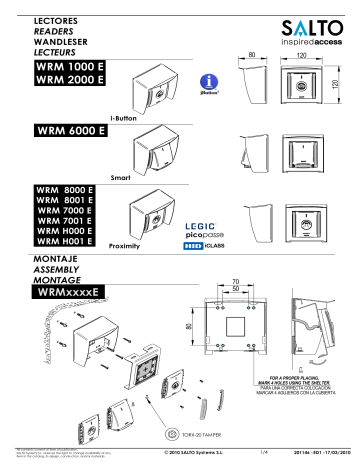 Salto WRM 2000 E Montageanleitung | Manualzz
