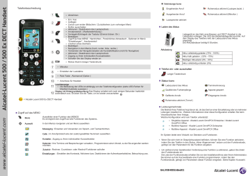 Alcatel-Lucent 500 DECT Handset Owner Manual | Manualzz