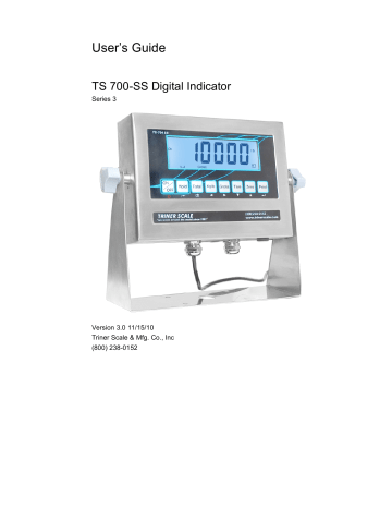 Triner Scale TS 700-SS User Manual | Manualzz