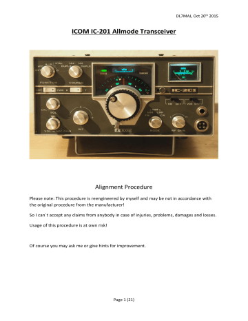 Icom IC-201 Manual | Manualzz