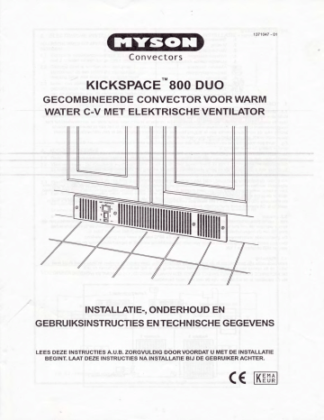 Myson Kickspace Kickspace Duo 800 Owner Manual | Manualzz
