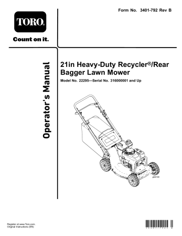 Toro 22295 Operator's Manual | Manualzz