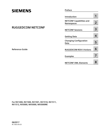 Siemens RUGGEDCOM RX1400, RUGGEDCOM RX1500 Reference Manual | Manualzz