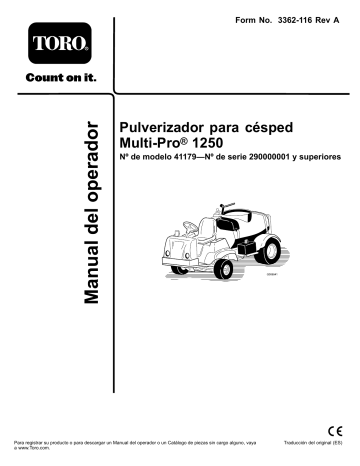 Toro Multi-Pro 1200 Manual de usuario | Manualzz