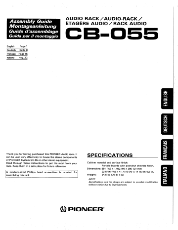 Pioneer CB-055 Owner Manual | Manualzz